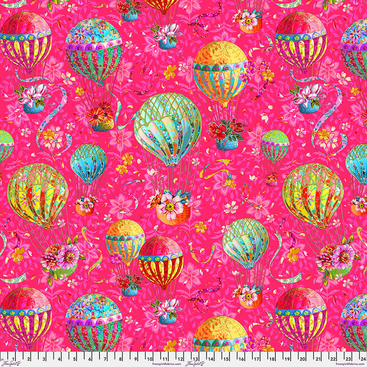 Festival: BALLOONS - PINK Fabric by Odile Bailloeul (1/2) – All Things ...