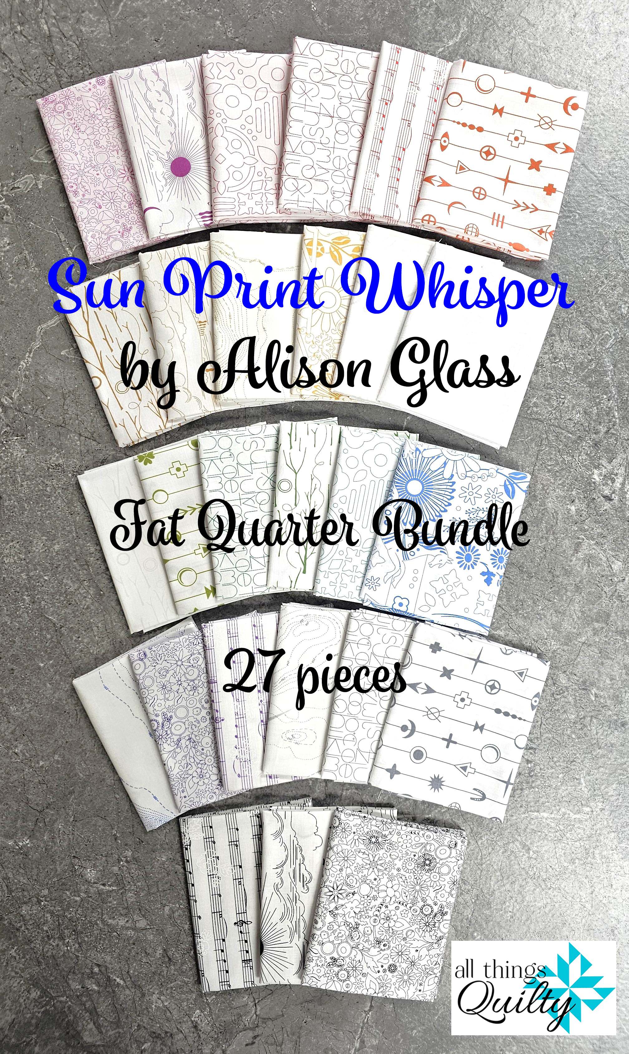 SUN PRINT WHISPER Fat Quarter Bundle by Alison Glass – All Things Quilty