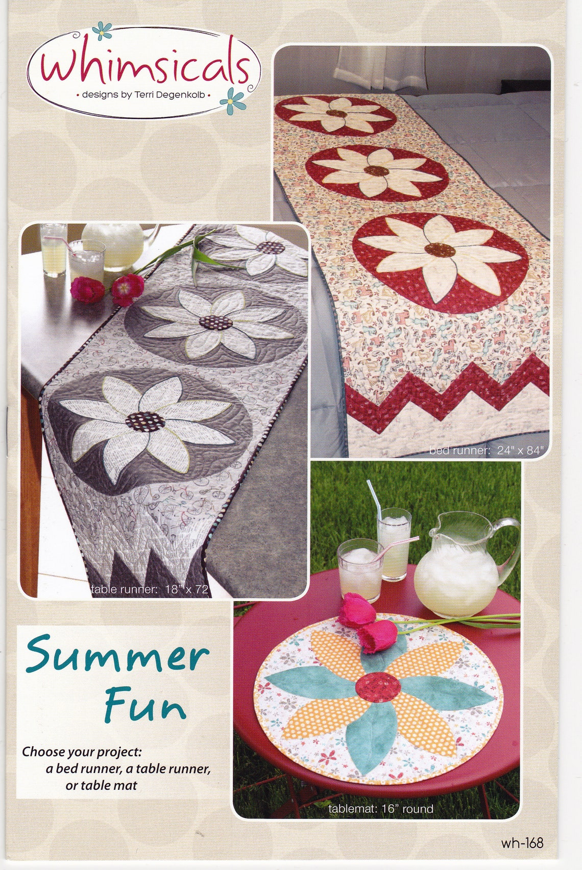 SUMMER FUN Table Runner Applique Quilt Pattern – All Things Quilty